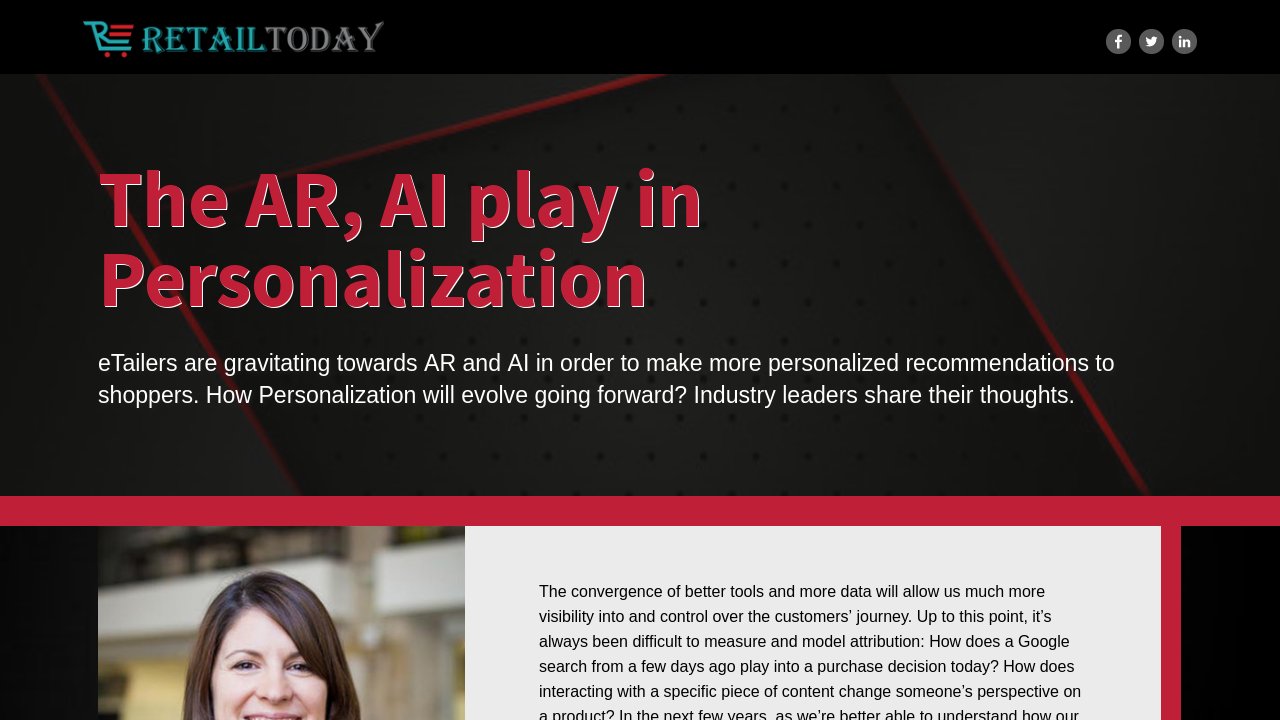 The AR AI play in Personalization - eCommerce Special Edition