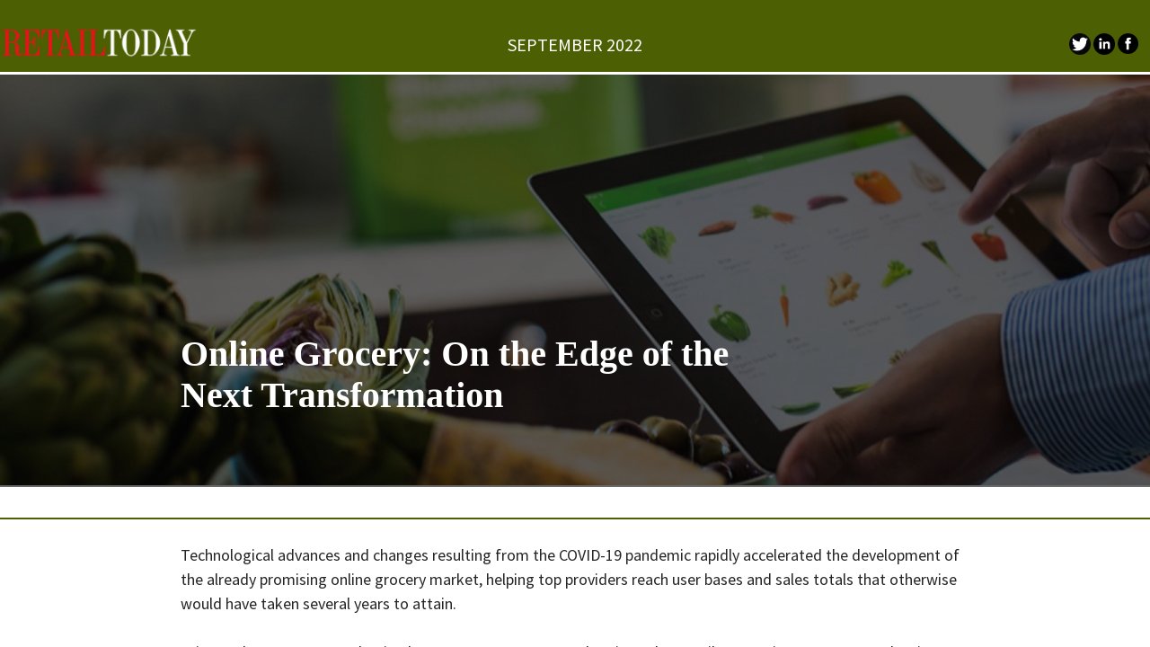 Online Grocery: On the Edge of the Next Transformation - Grocery ...
