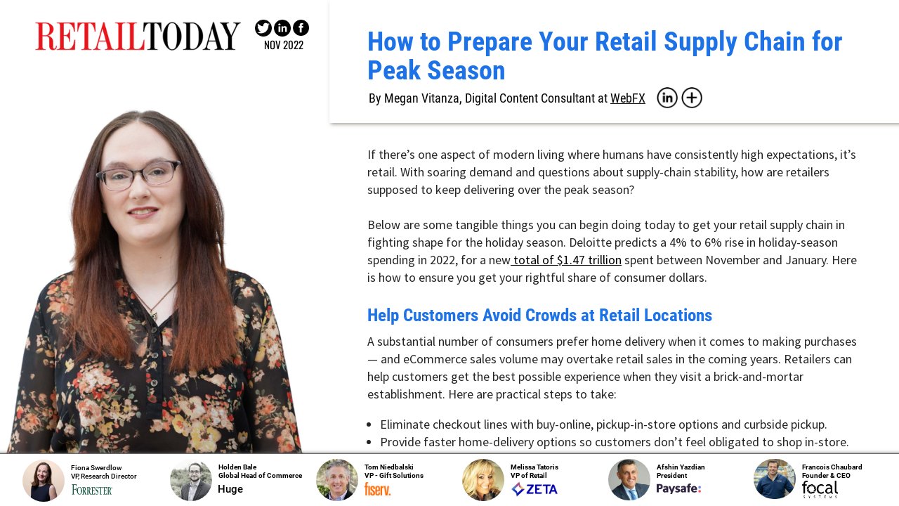 Prep up the Retail Supply Chain for Peak Season - Holiday Season 2022