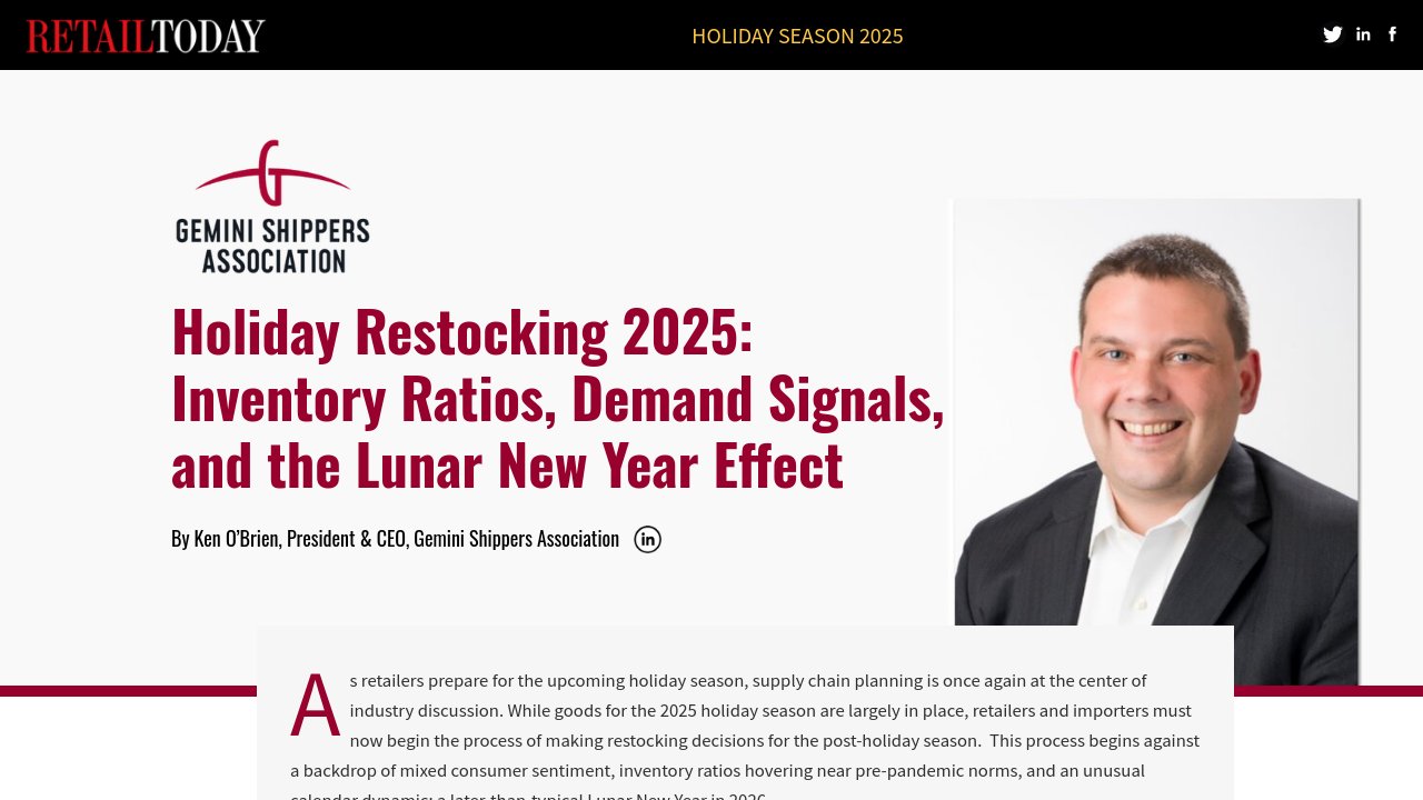 Table of contents - Holiday Season 2025