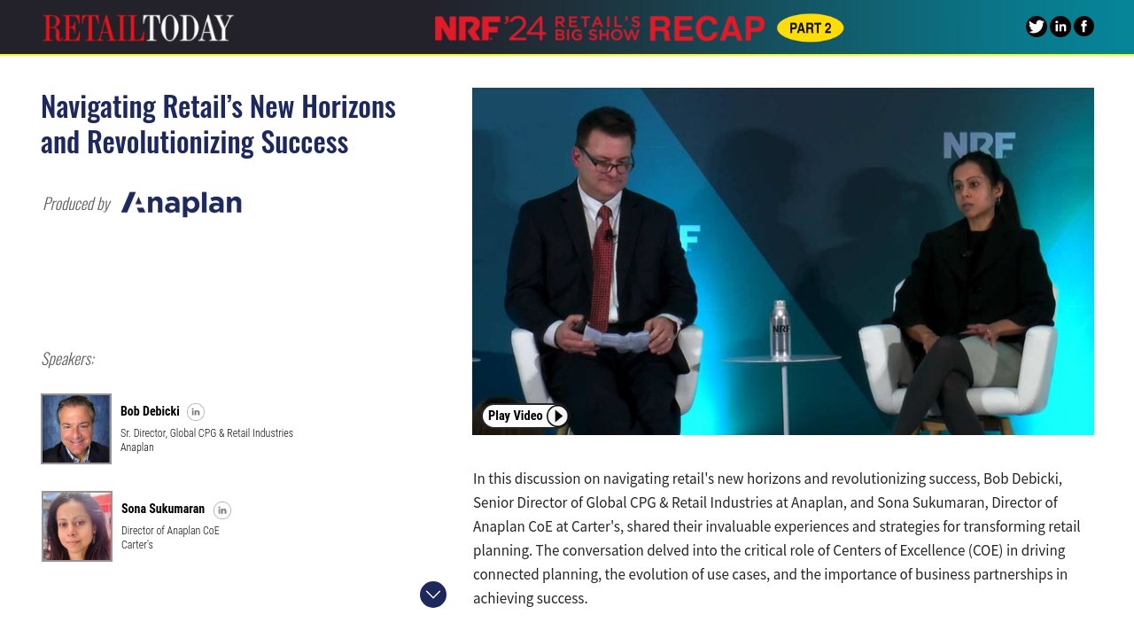 Anaplan - NRF 2024 Part 2