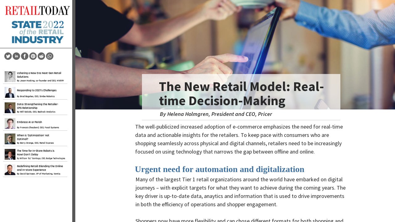 The New Retail Model: Real-time Decision-Making - State of the Retail ...