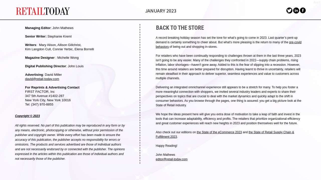 Inmar Intelligence - The State of the Retail Industry 2023